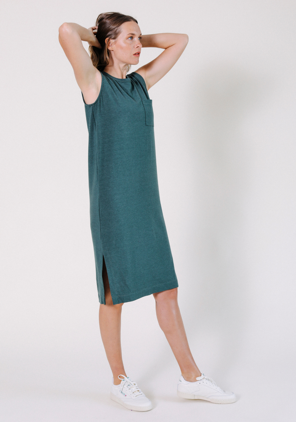 Sophie Tank Jersey Dress - Pine